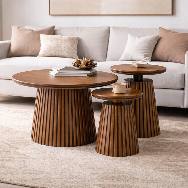 Trio Table Basse STRIA – Mobilia Triangle D'or