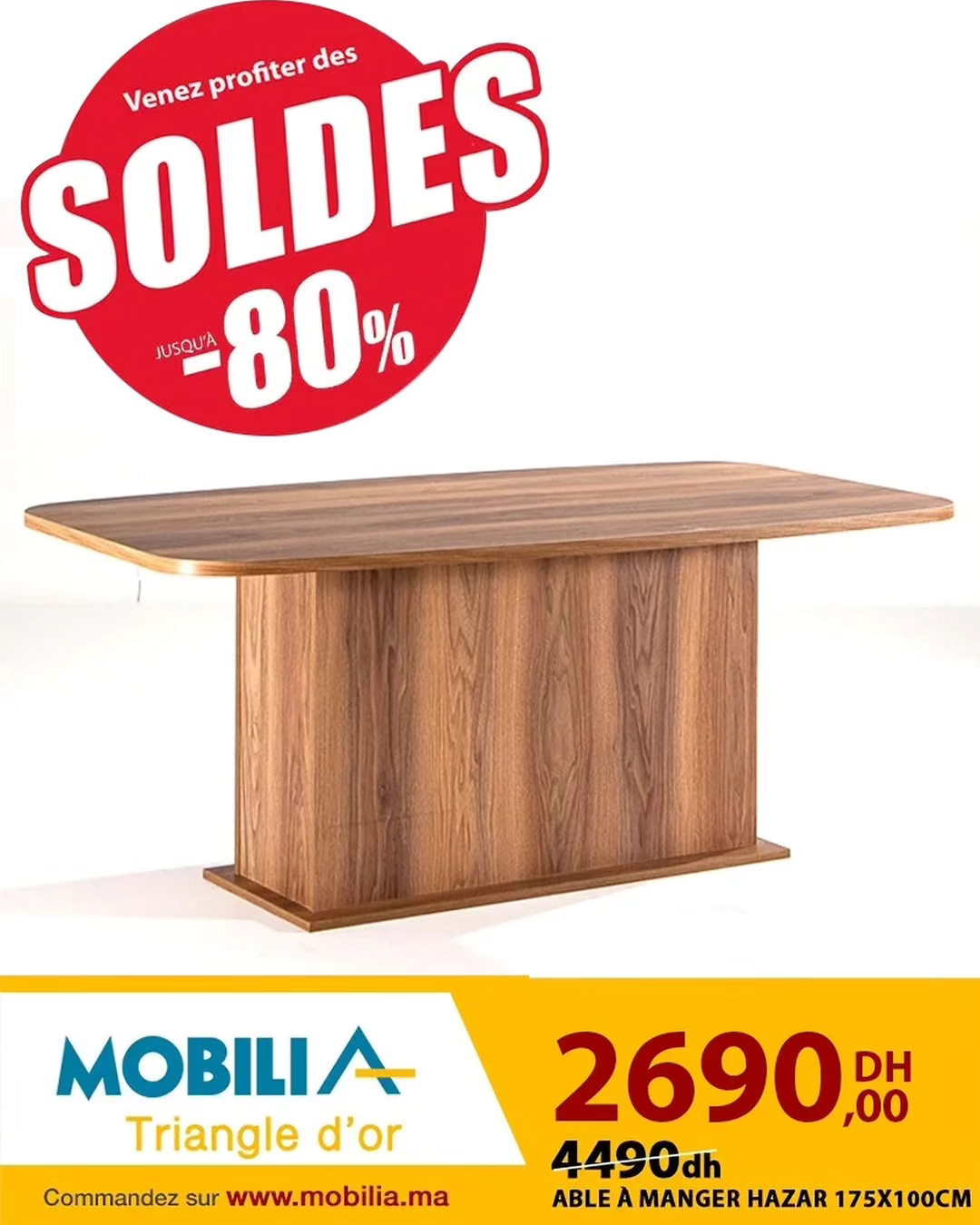 TABLE À MANGER HAZAR – Mobilia Triangle D'or